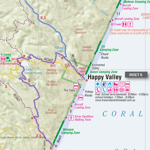 Fraser Island Map Sample - Geographica