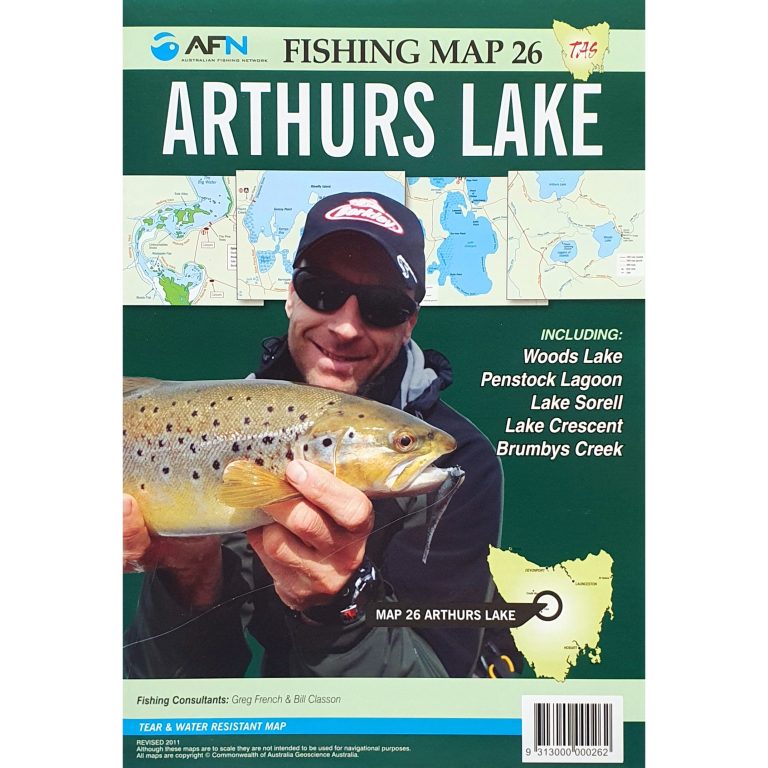 Arthur's Lake Fishing Map 26 - Geographica