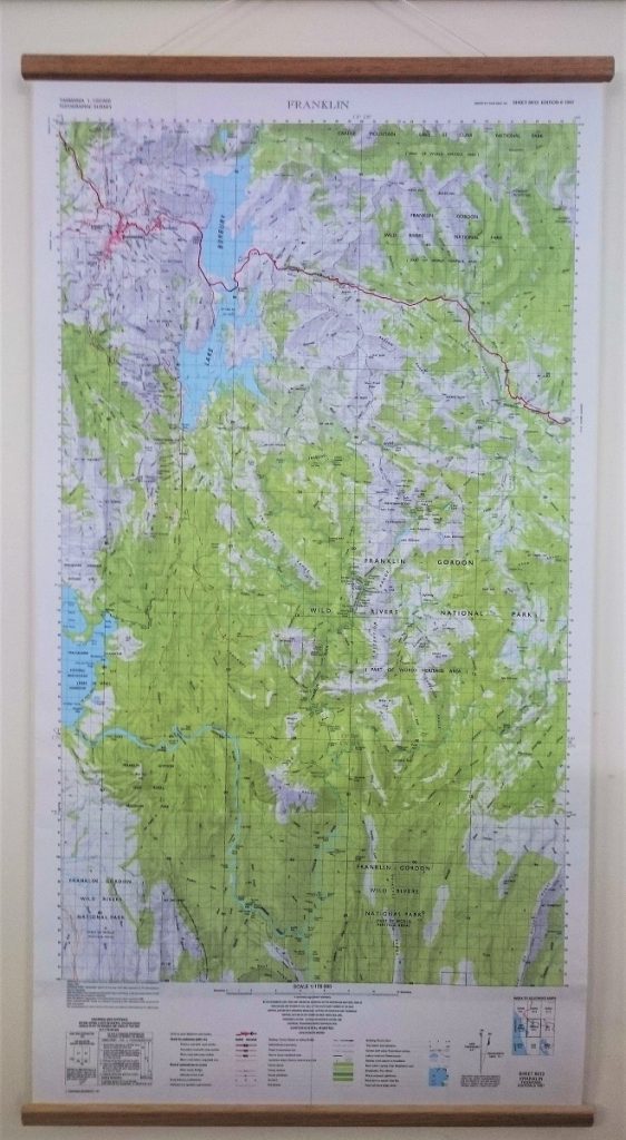 Franklin River Wall Map - Geographica