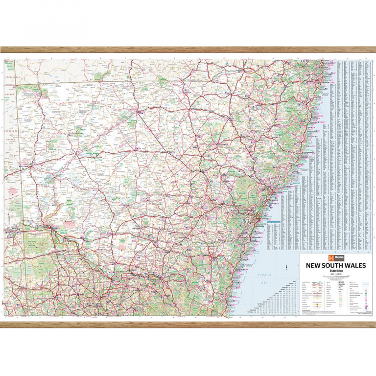 New South Wales State Wall Map Hema - Geographica