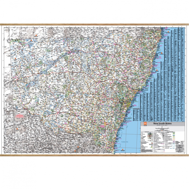 New South Wales Super Wall Map - Geographica