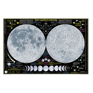 Earth's Moon Wall Map - Geographica
